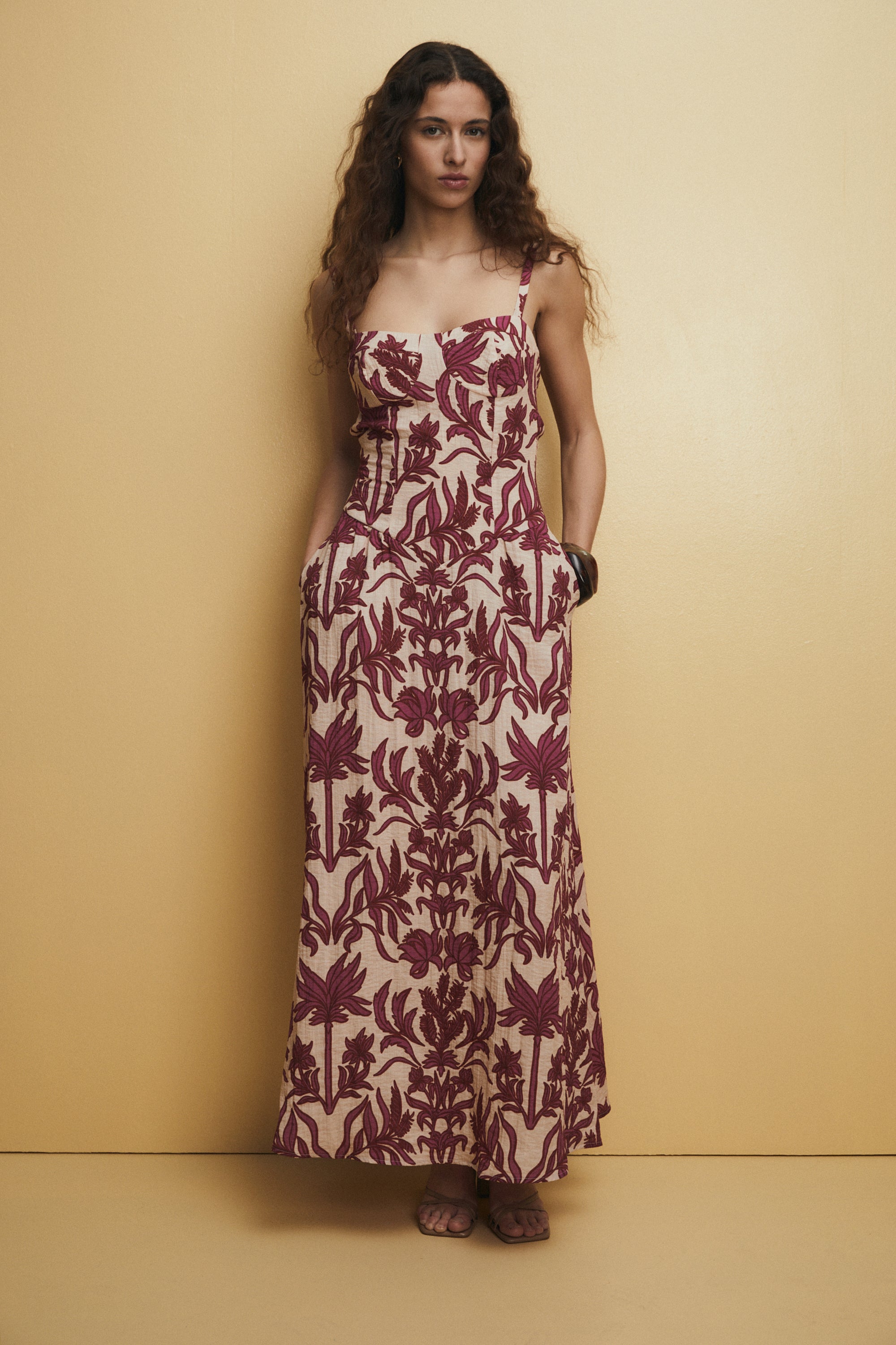 Nora Dress, Paradise Print | Wedding Guest Midi Dress – Avec Studio