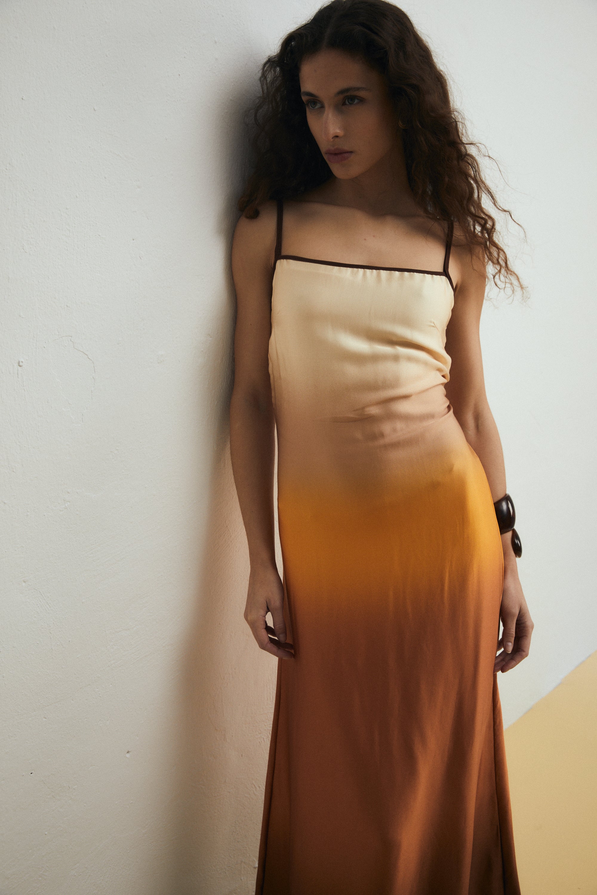 Paula Dress, Sunset Print | Wedding Guest Midi Dress – Avec Studio