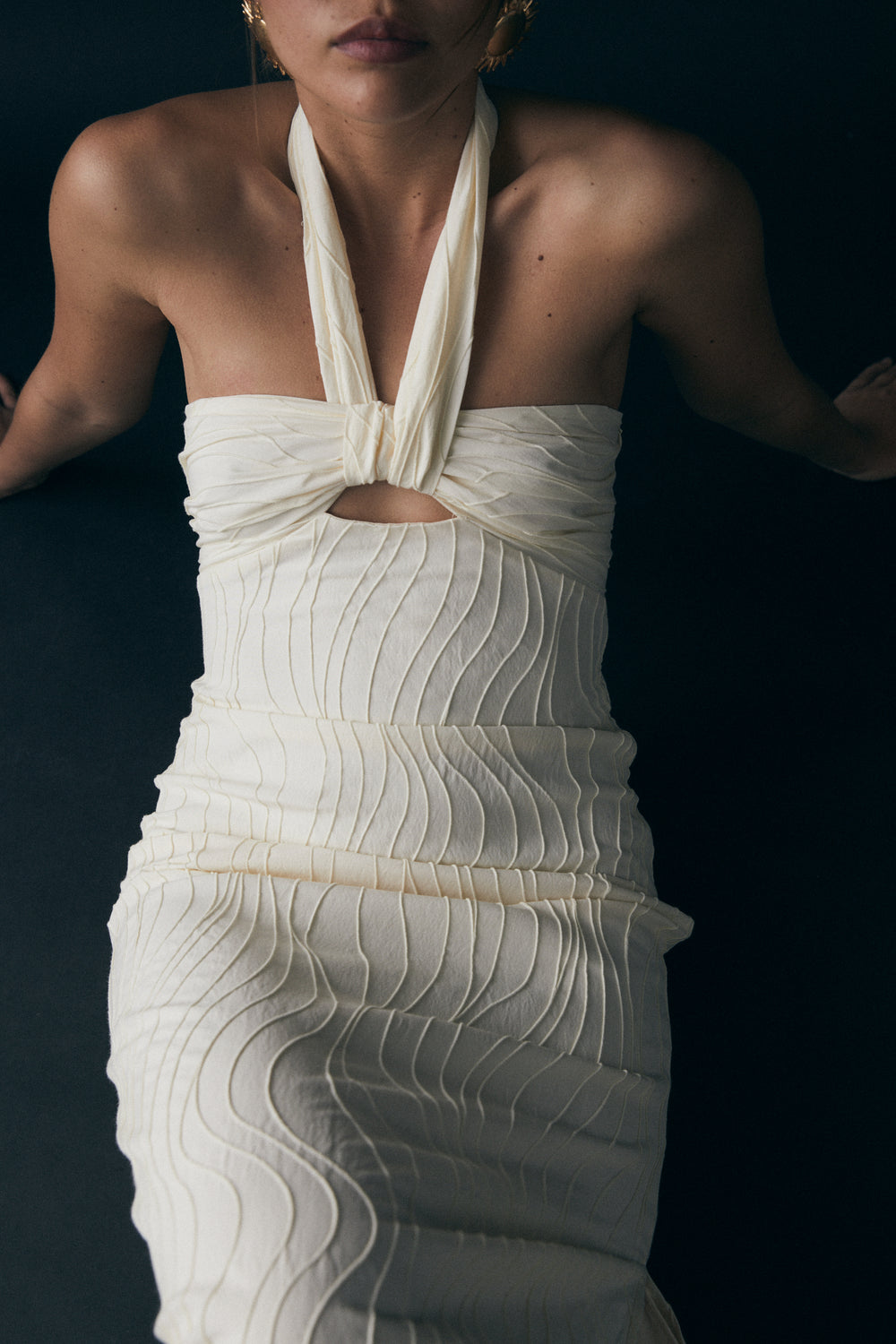 Astra Dress, White Texture