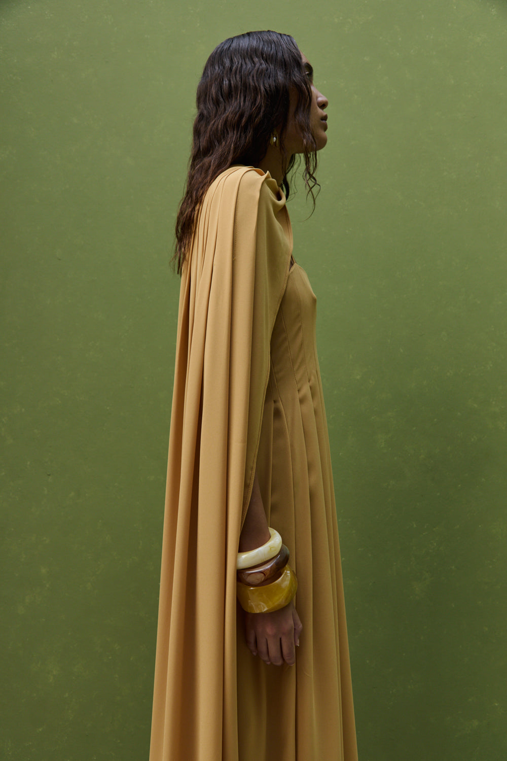 Maxime Dress, Mustard | Wedding Guest Midi Dress – Avec Studio